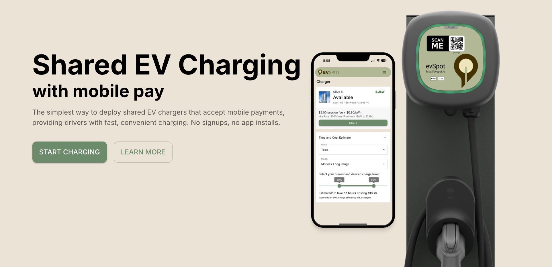 evSpot - EV Charge Sharing Simplified